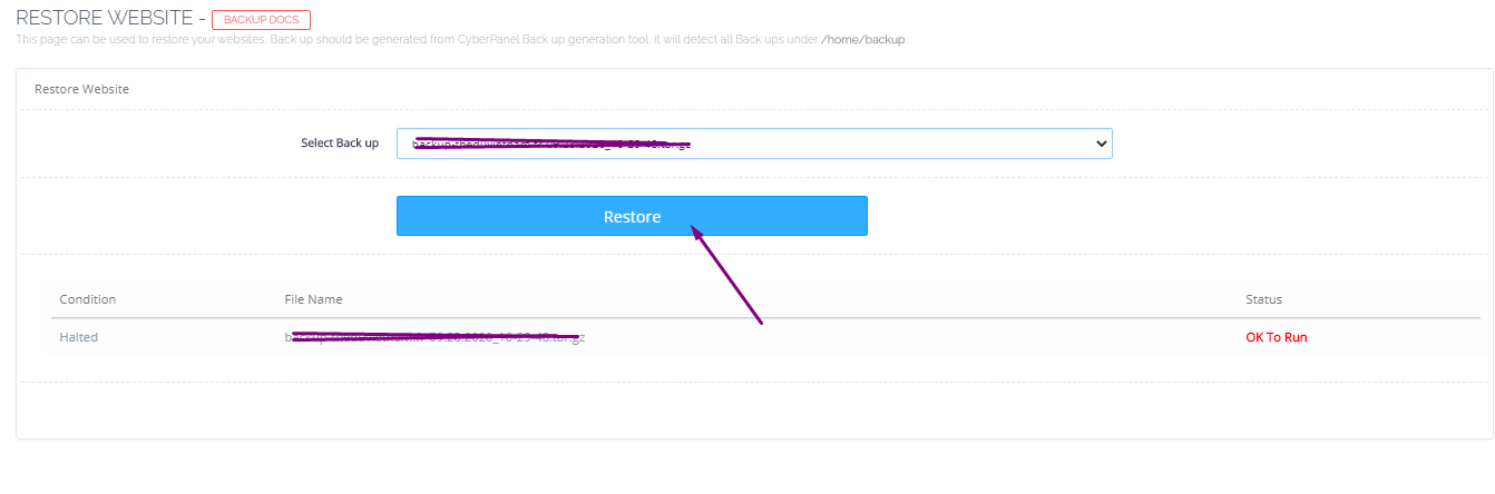 How to Transfer the whole Website From one CyberPanel to Other CyberPanel using a backup method ...