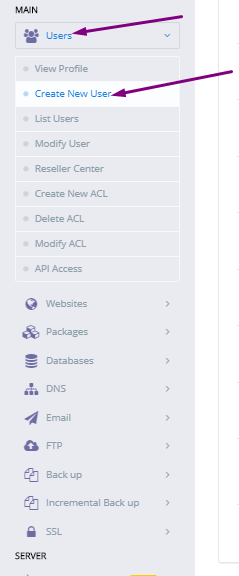 How to create a New User in CyberPanel? - Solveddoc
