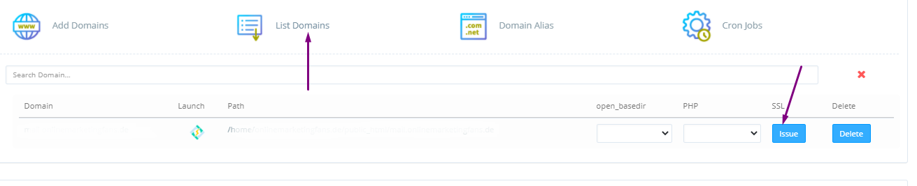 How to create, delete and manage Child Domains in CyberPanel? - Solveddoc