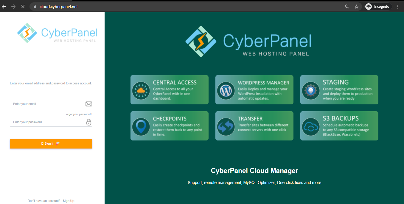 How to connect CyberPanel with CyberPanel Cloud? - Solveddoc