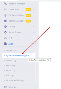 CyberPanel logs details: - Solveddoc