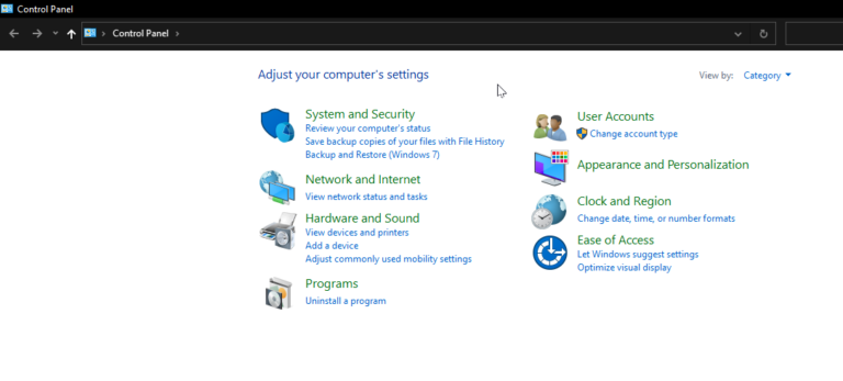 Different Ways to Open Control Panel Windows - Solveddoc